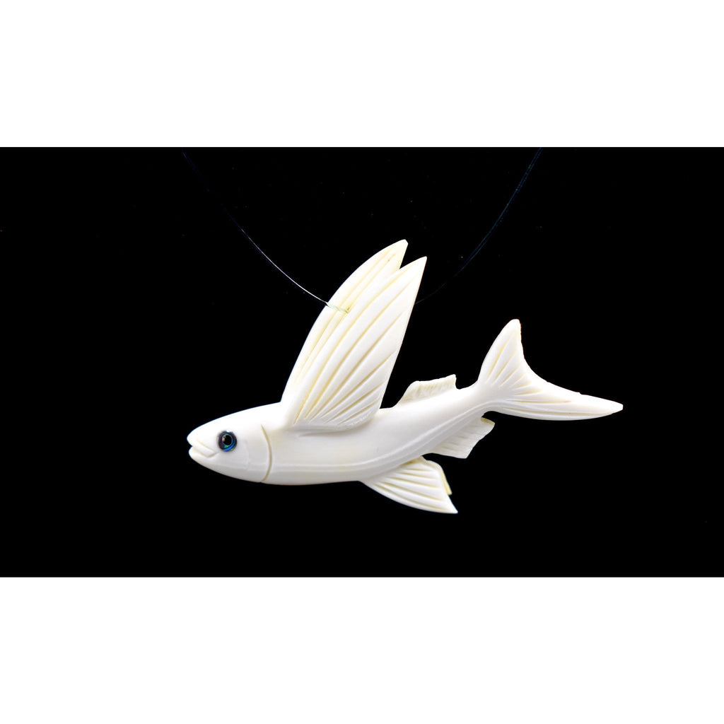 Flying Fish Pendant (Bone Carving) – Nautical Treasure Jewelry